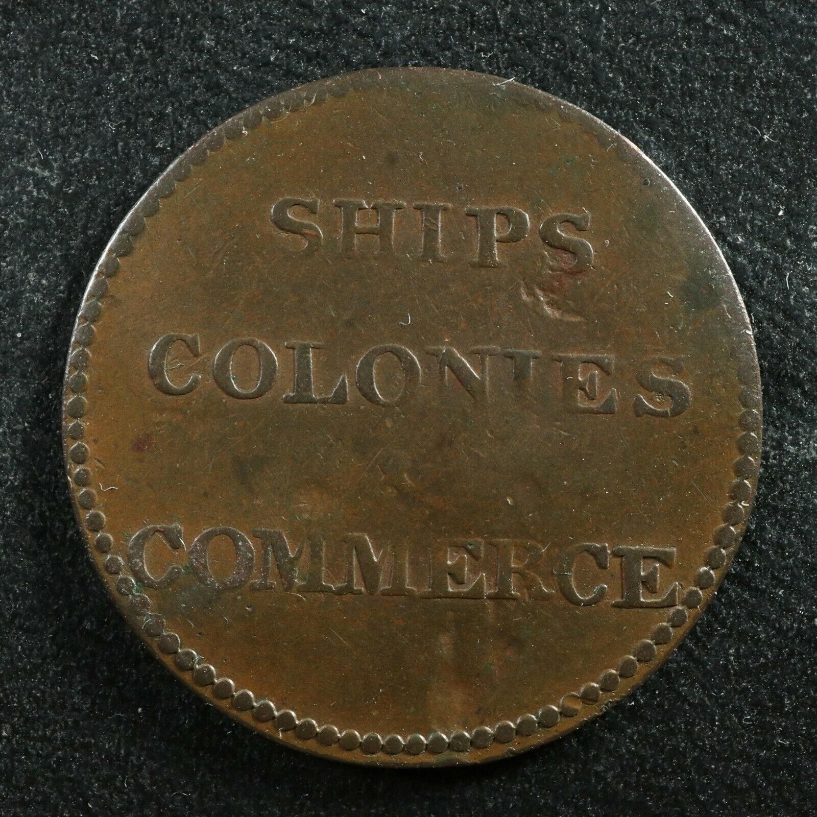 PE-10-1 Ships Colonies & Commerce token PEI Canada American flag Breton ...