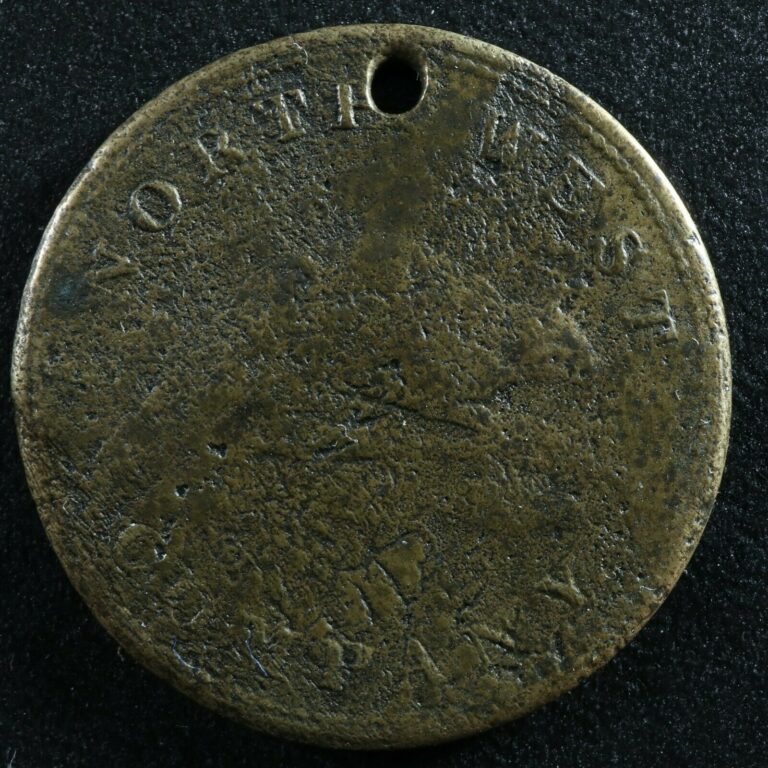 FT-9B North West Company token 1820 Canada Fur Trade USA Beaver Breton ...