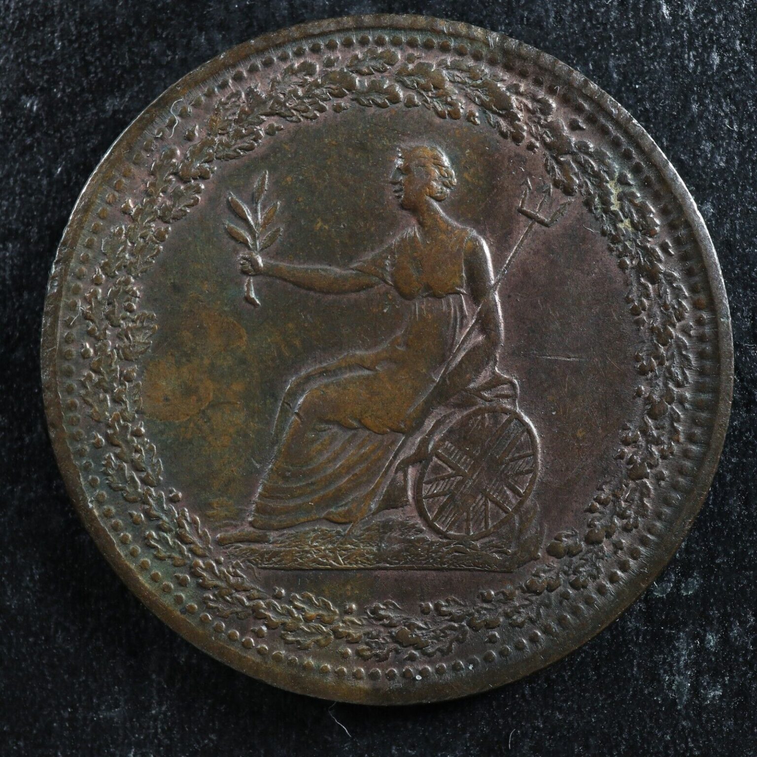 LC-54D2 Halfpenny token 1815 Lower Bas Canada Quebec Spread eagle ...