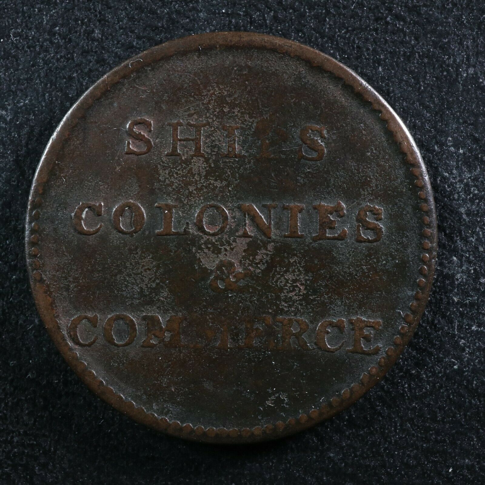 LC-58A1 token Ships Colonies & Commerce with Bust Bas Lower Canada ...