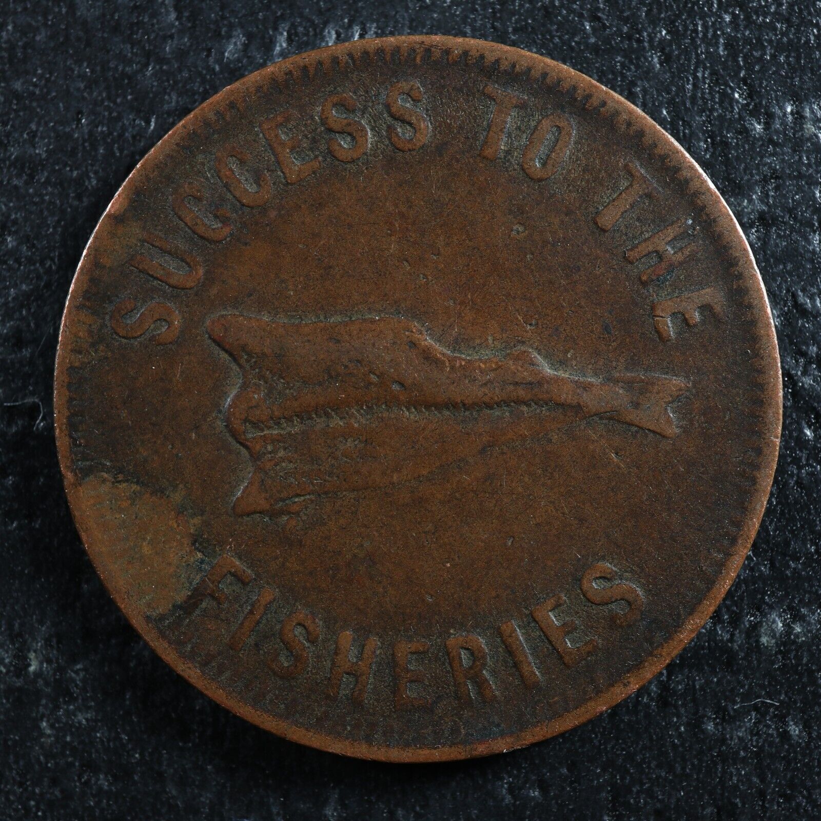 PE-5B1 Halfpenny token Canada PEI Prince Edward Island Hook c. 1860 Breton 917 – Jetons Canada