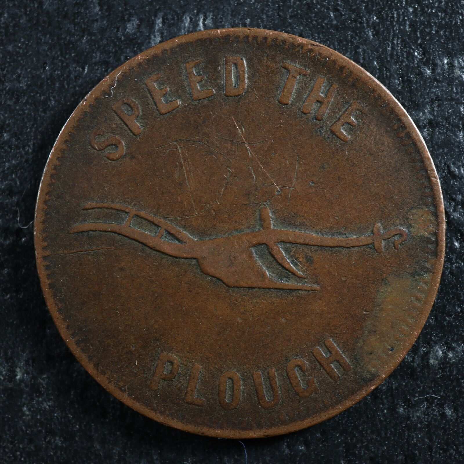 PE-5B1 Halfpenny token Canada PEI Prince Edward Island Hook c. 1860 Breton 917 – Jetons Canada