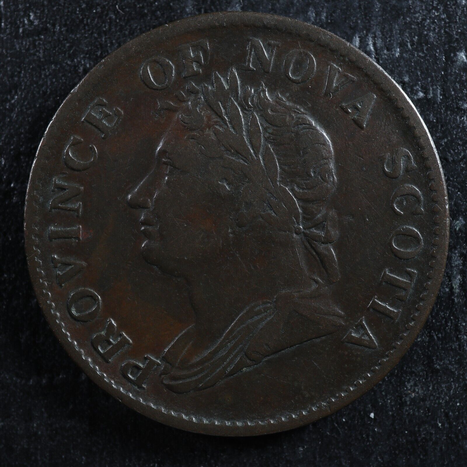 NS-1D1 Halfpenny 1832 Canada token Nova Scotia Thistle Breton 871 – Jetons Canada