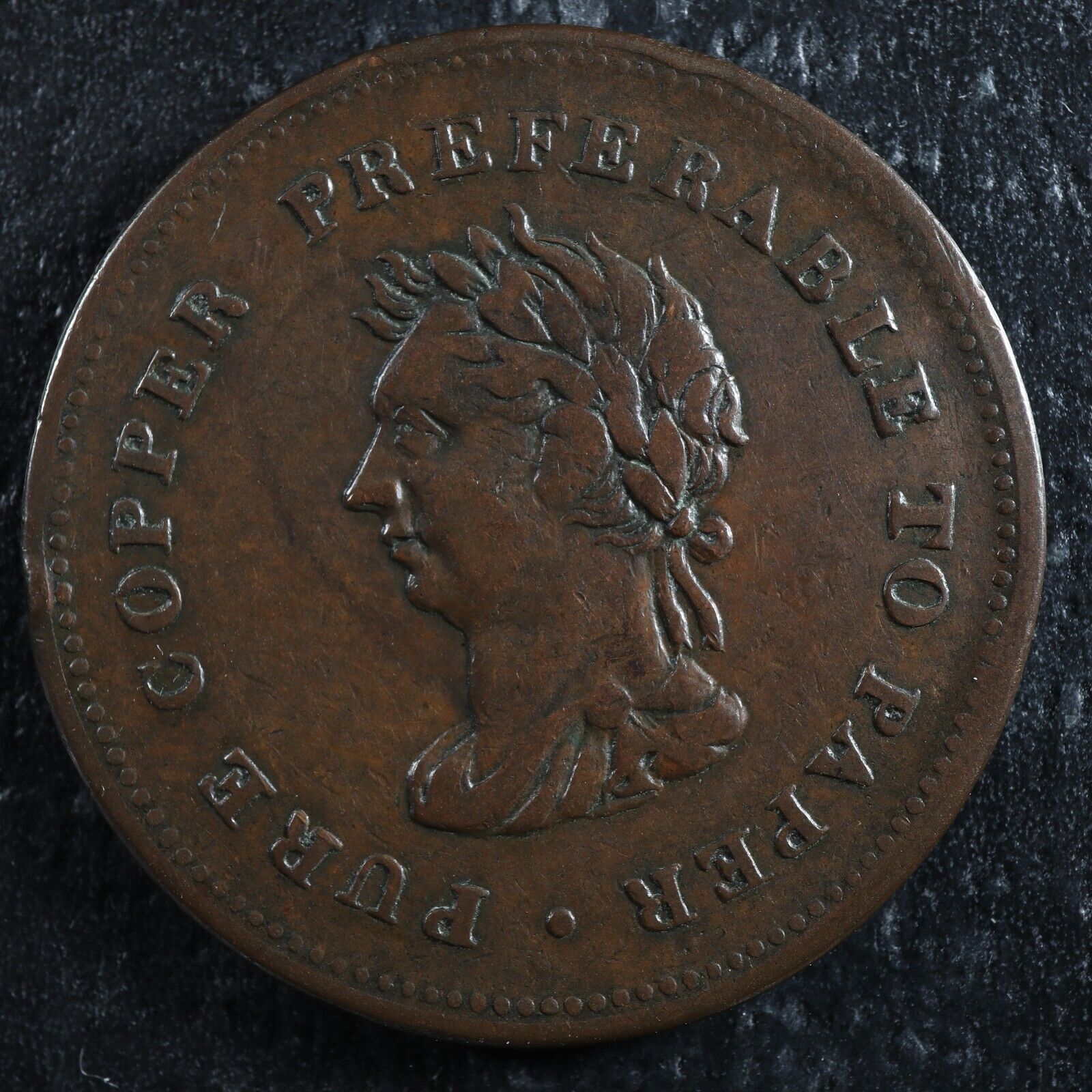 NS-22A Copper token 1838 Trade & Navigation Canada Nova Scotia ship ...