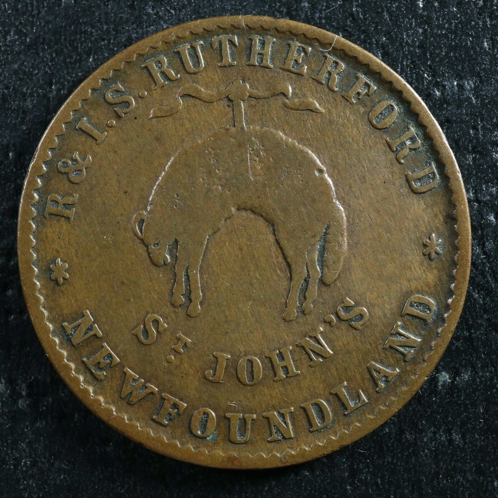 NF-1A4 Rutherford Bros. ND Newfoundland Canada token NFLD Breton 952 ...