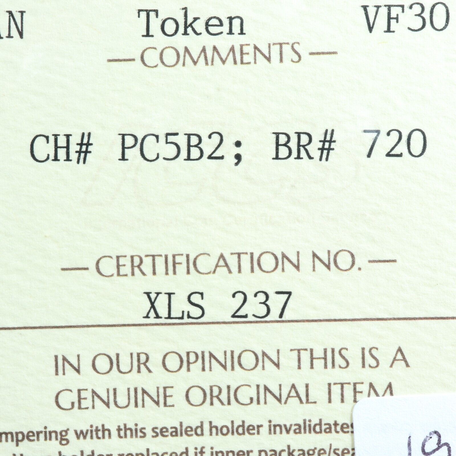 PC-5B2 ICCS VF-30 Halfpenny 1852 token Province of Upper Canada Bank ...