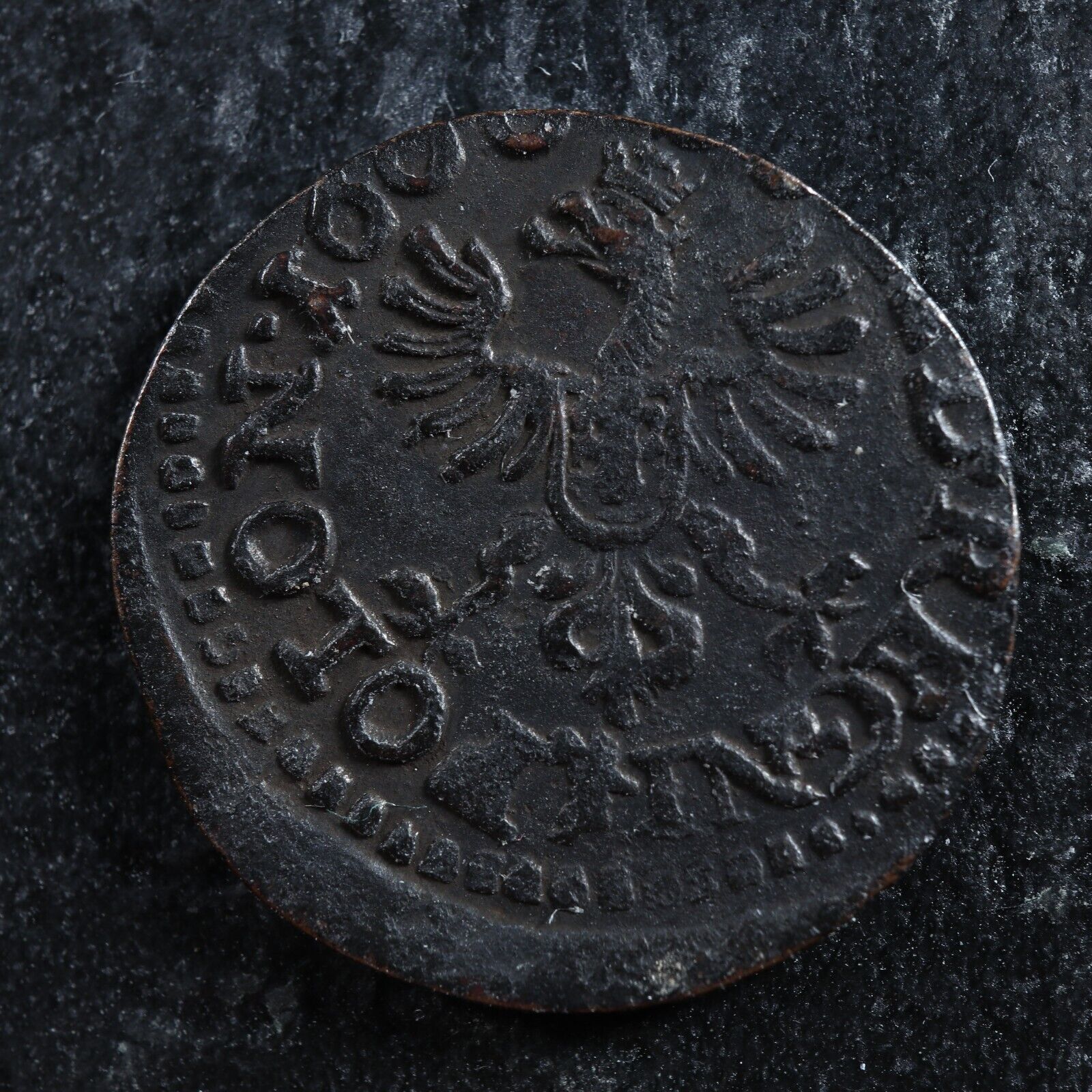 Szeląg koronny 1660 Polish–Lithuanian Commonwealth KM#110 copper szelag ...
