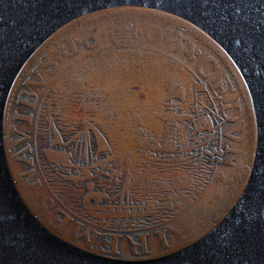 Spanish Netherlands jeton 1603 naval battle of Sluis Admiral Federico ...