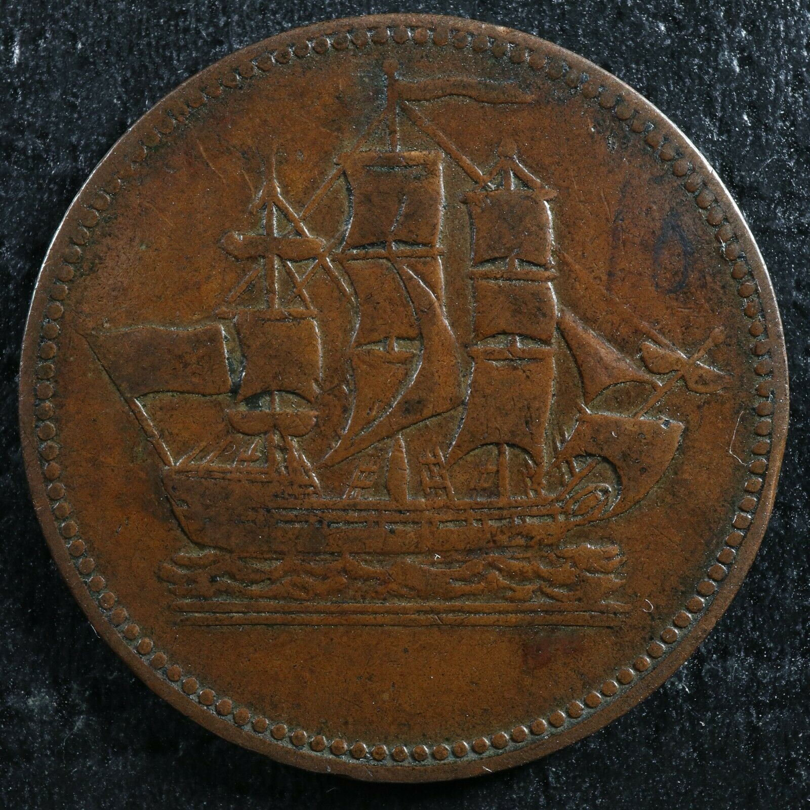 PE-10-10A Ships Colonies & Commerce token PEI Canada Breton 997 ...